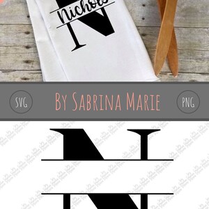 Split Monogram N Digital Download SVG & PNG | Etsy
