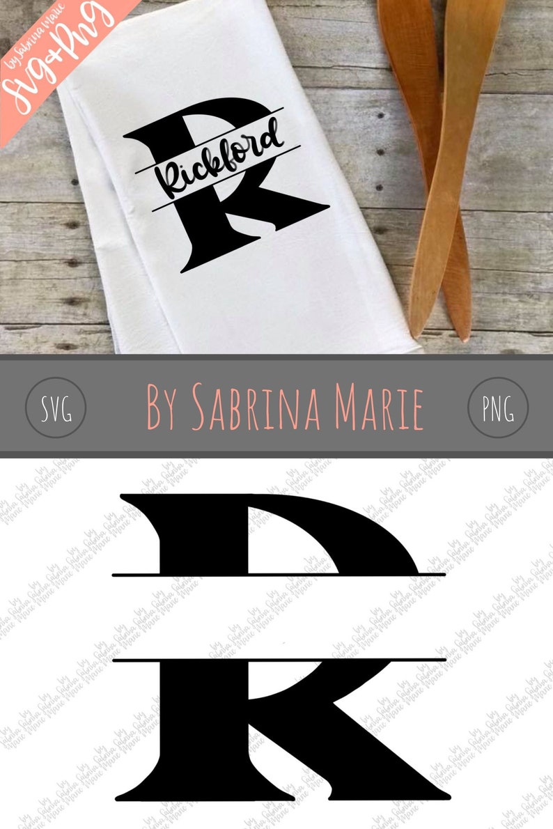 Split Monogram R Digital Download SVG & PNG - Etsy