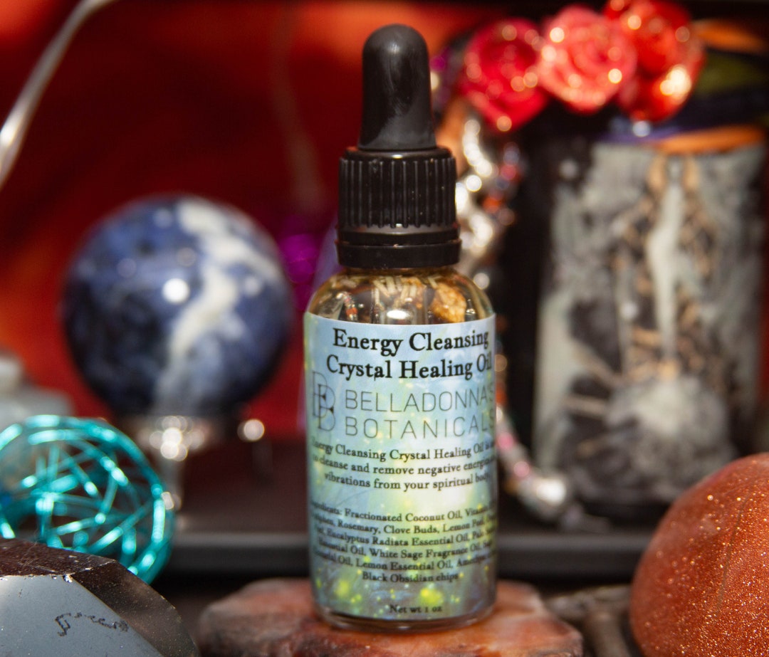 Energy Cleansing Crystal Healing Oil - Etsy