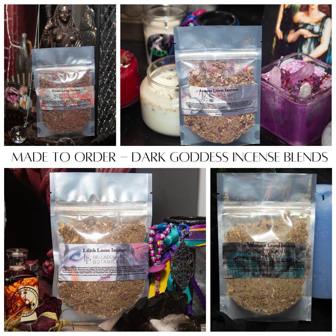 Made to Order Dark Goddess Incense Blends - Etsy