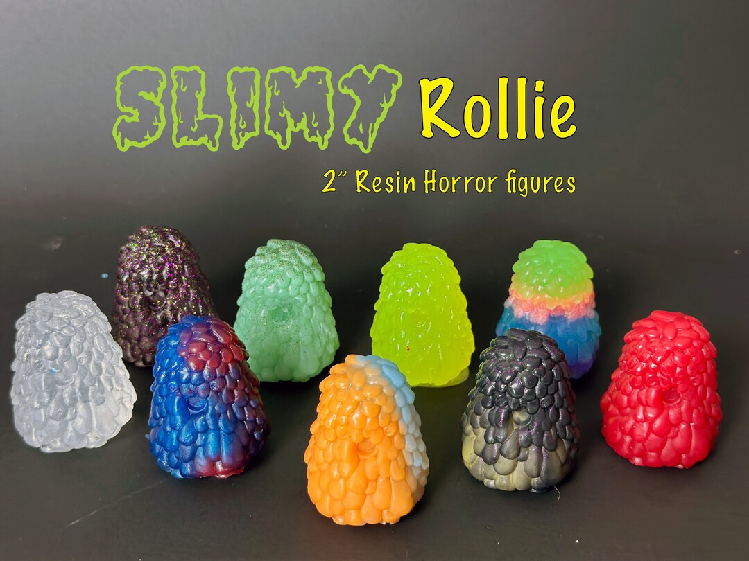 SLIMY ROLLIE- 2" Custom Resin Art Toys - Etsy