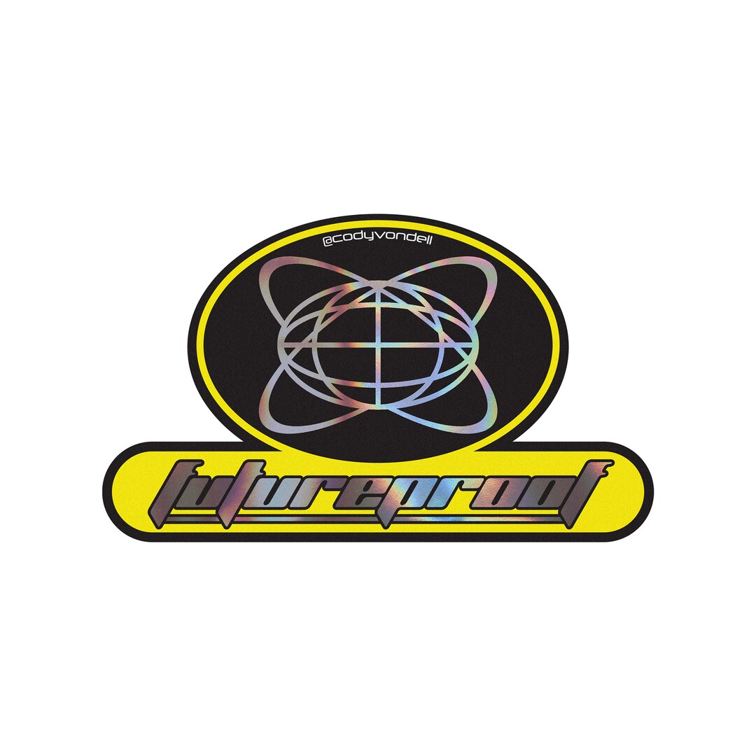 Futureproof Logo / Holographic Vinyl Sticker - Etsy