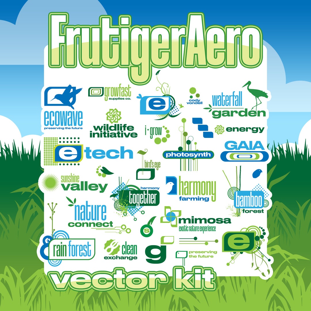 Y2K / Frutiger Aero + Metro / Vectorgarden Vector Kit (80+ Assets for ...