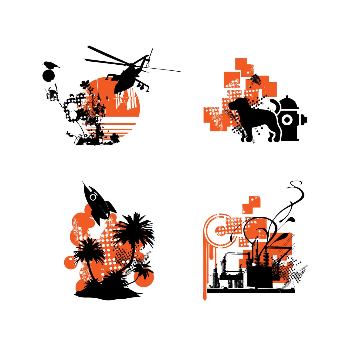 Y2K / Frutiger Metro - Vintage 2000s T-shirt Vector Kit [100+ Shapes ...