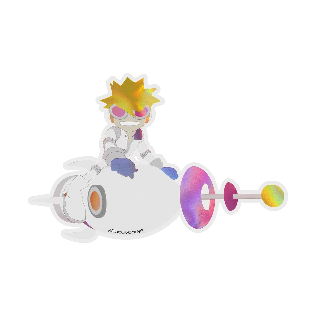 Rocket Boy / Holographic Vinyl Sticker - Etsy