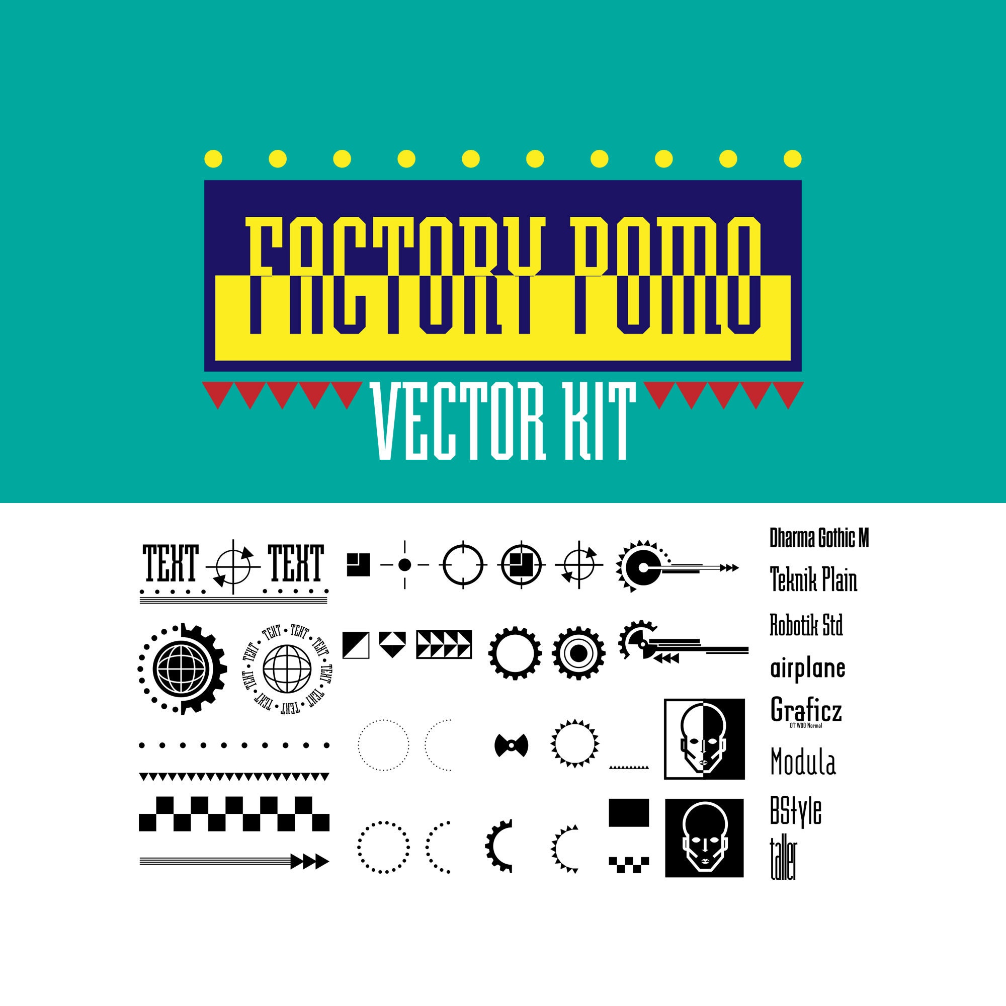 Factory Pomo Icons Template over 45 Assets for Logos - Etsy