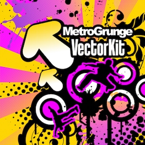 Frutiger Metro Grunge Vector Template (over 150 Assets for Logos ...