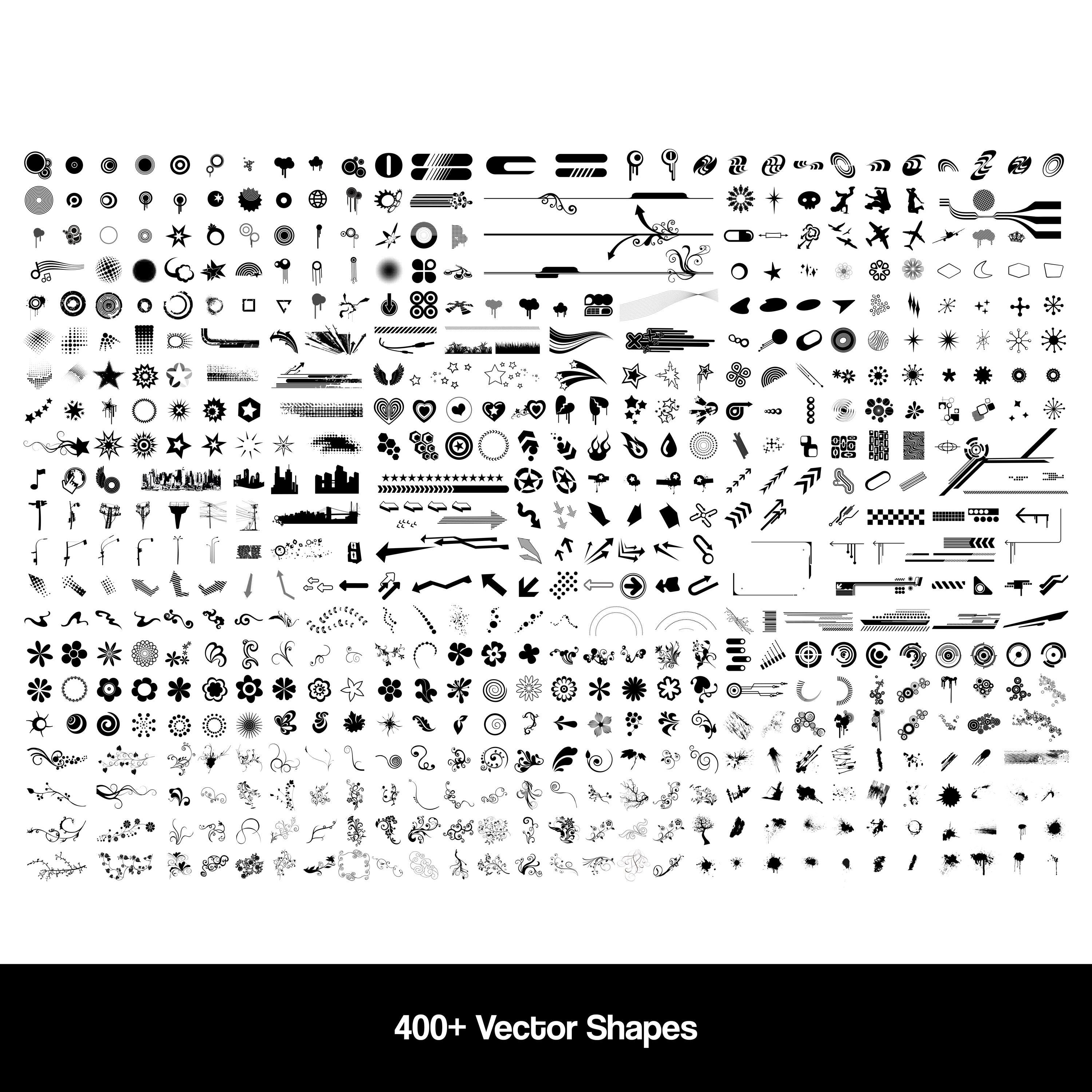 Frutiger Metro Grunge Vector Kit Vol 2 (over 400 Assets for Logos ...