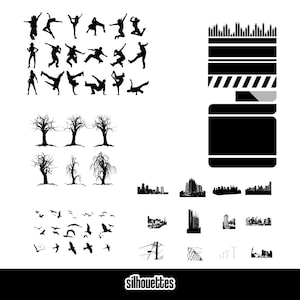 Frutiger Metro Grunge Vector Template (over 150 Assets for Logos ...