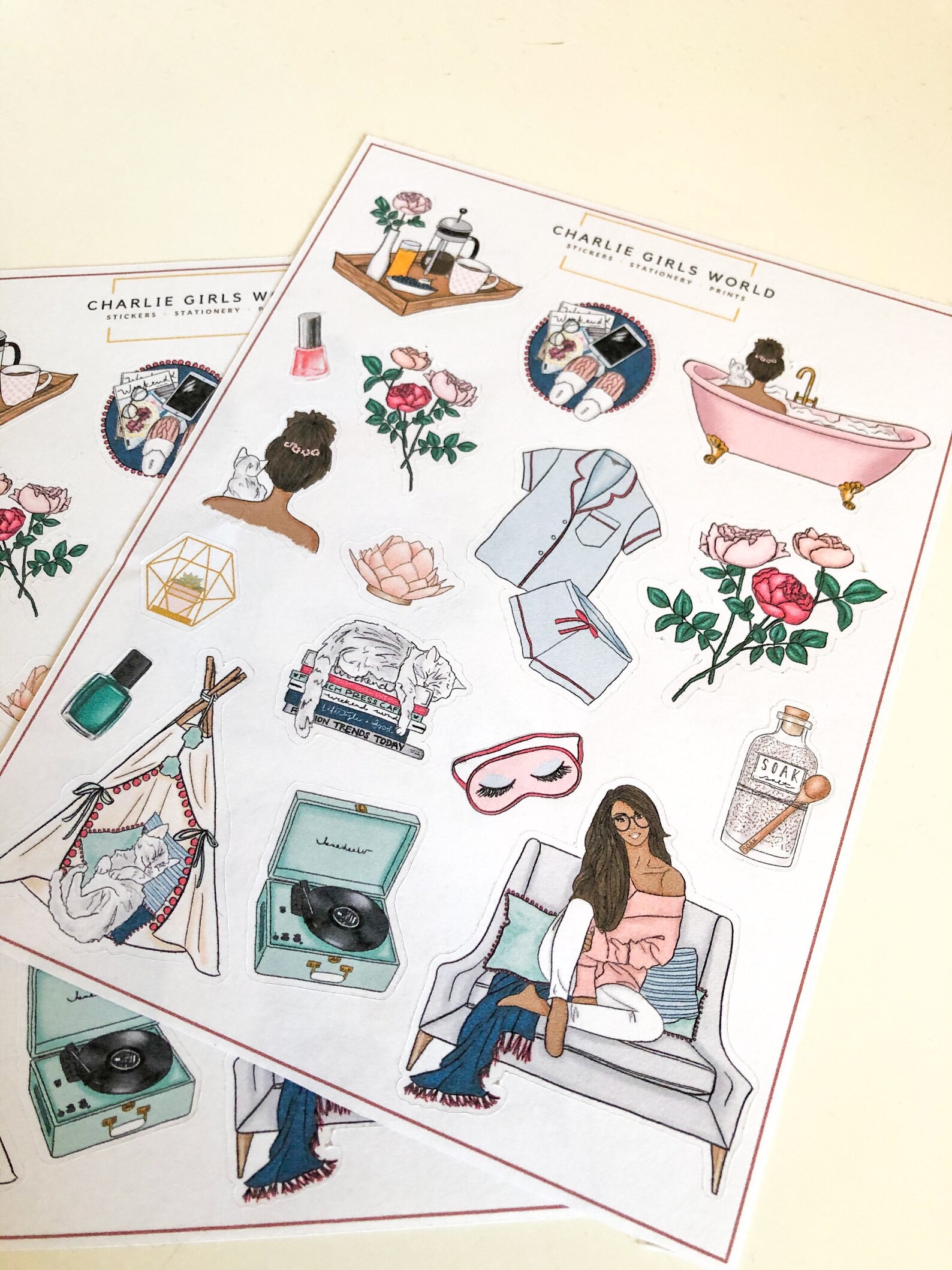 Pyjama Day Planner Stickers Me Time Stickers Girlie - Etsy