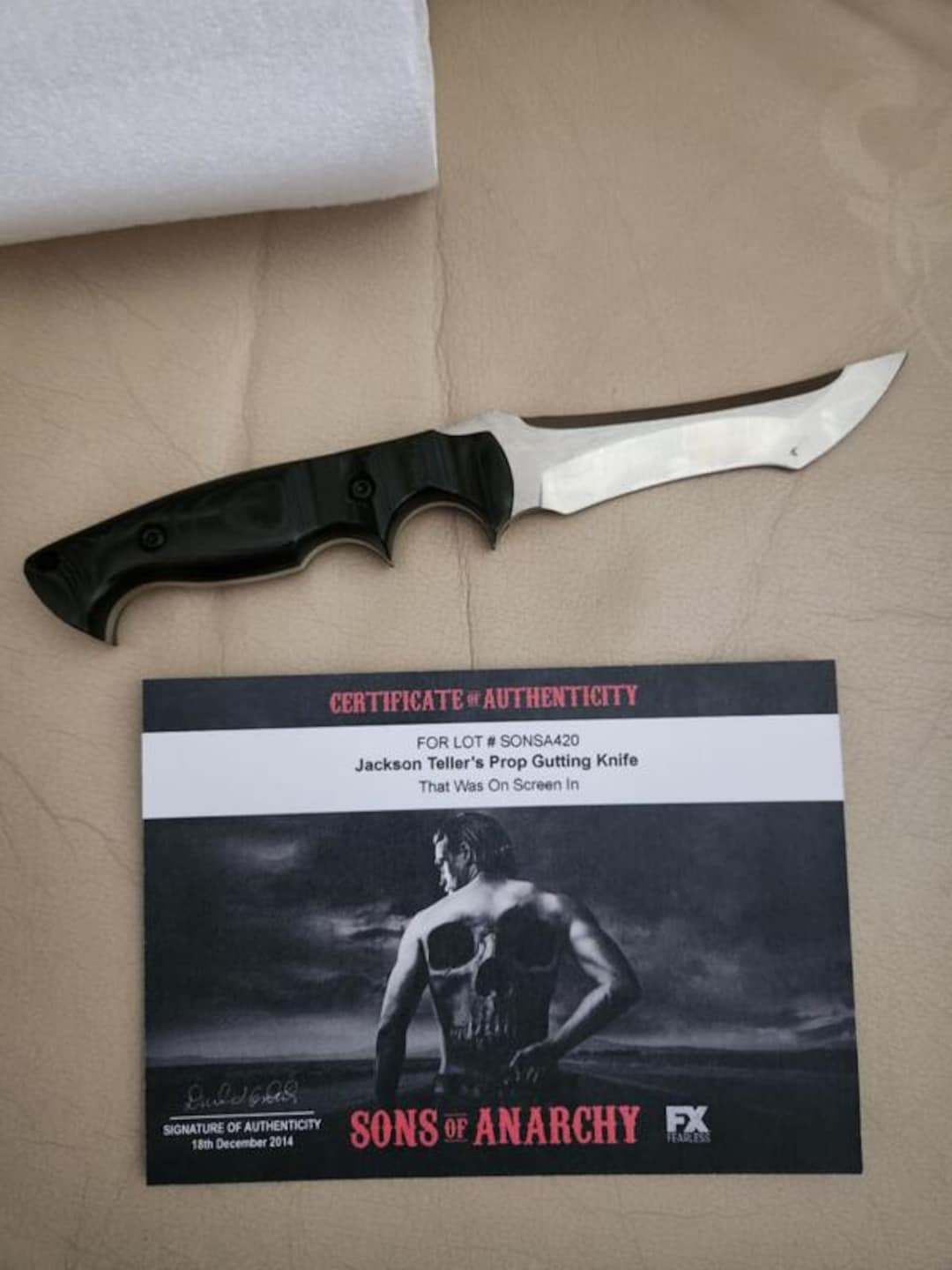 Sons of Anarchy Original Screen Used Jack Teller Jax Gutting Knife ...