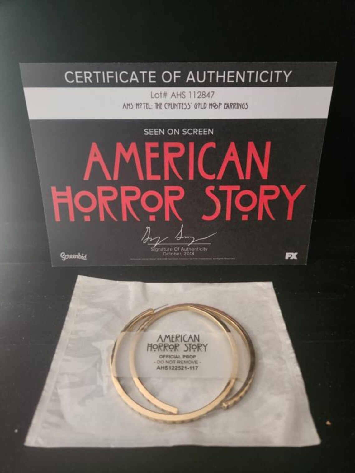 AHS American Horror Story Hotel Original Screen Used Lady Gaga Hoop ...