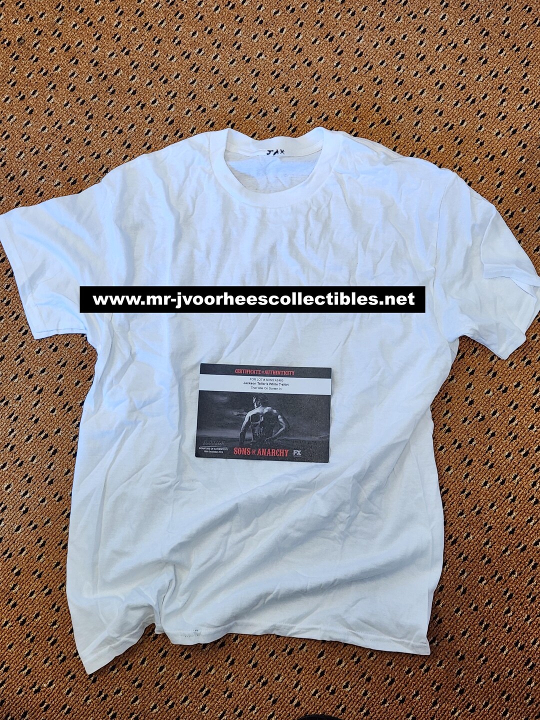 SOA Sons of Anarchy Original Screen Used Jack Teller Jax White T-shirt ...