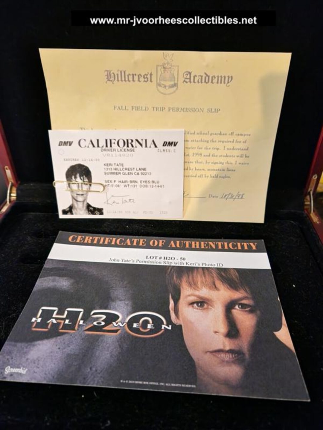 Halloween H20 Original Production Used John Tate Permission Slip & Keri ...