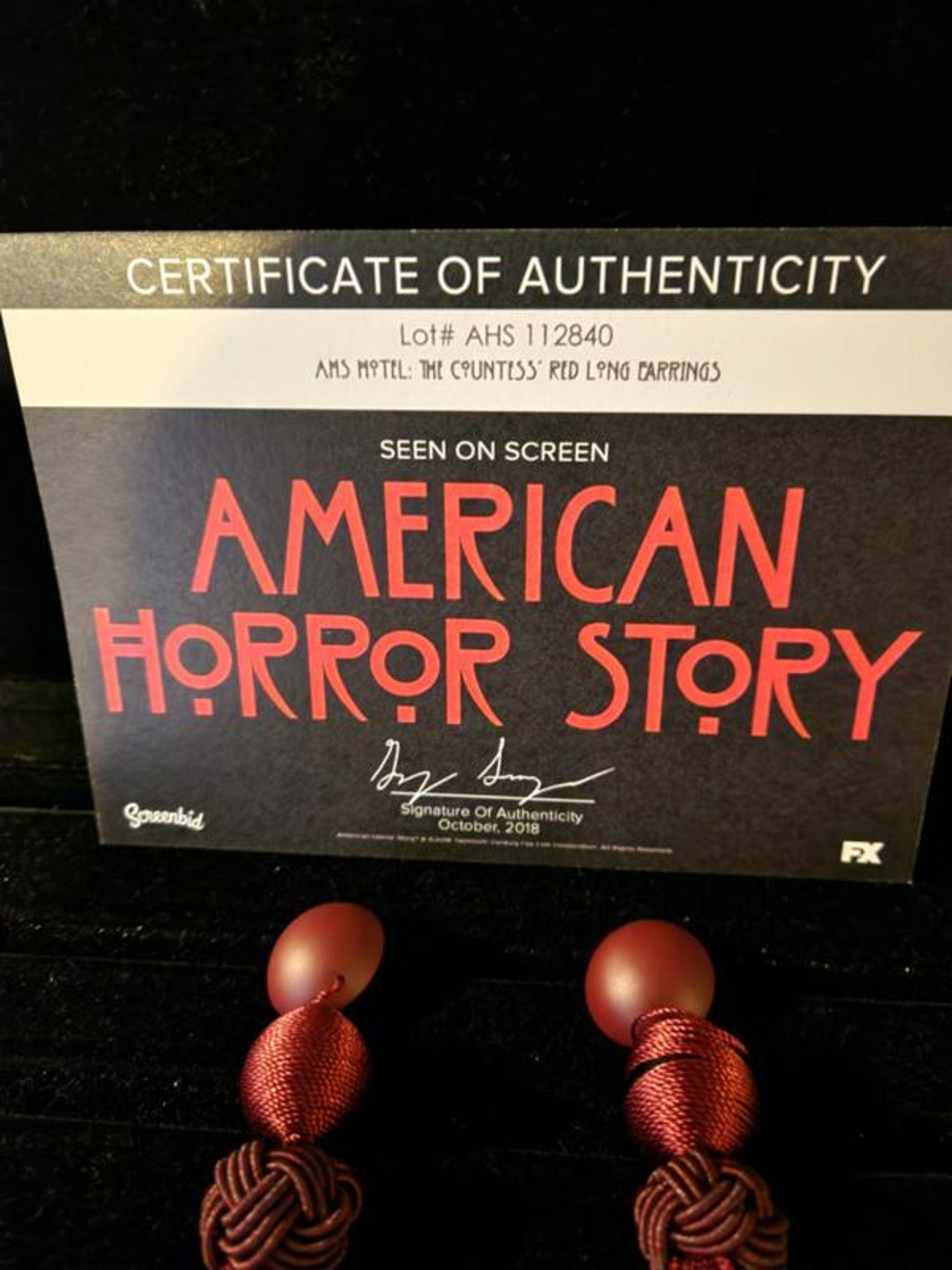 AHS American Horror Story Hotel Original Screen Used Lady Gaga Red ...
