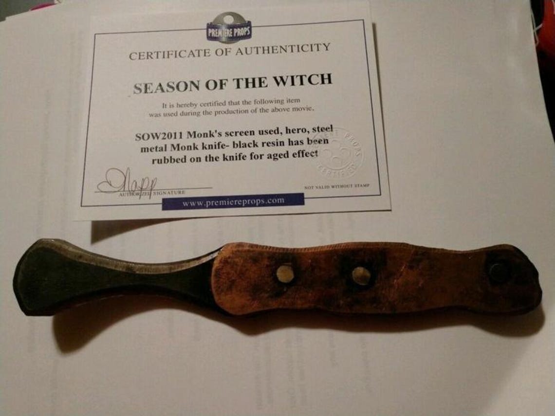 Season of the Witch Original Screen Used Monk Knife Movie Prop - Etsy