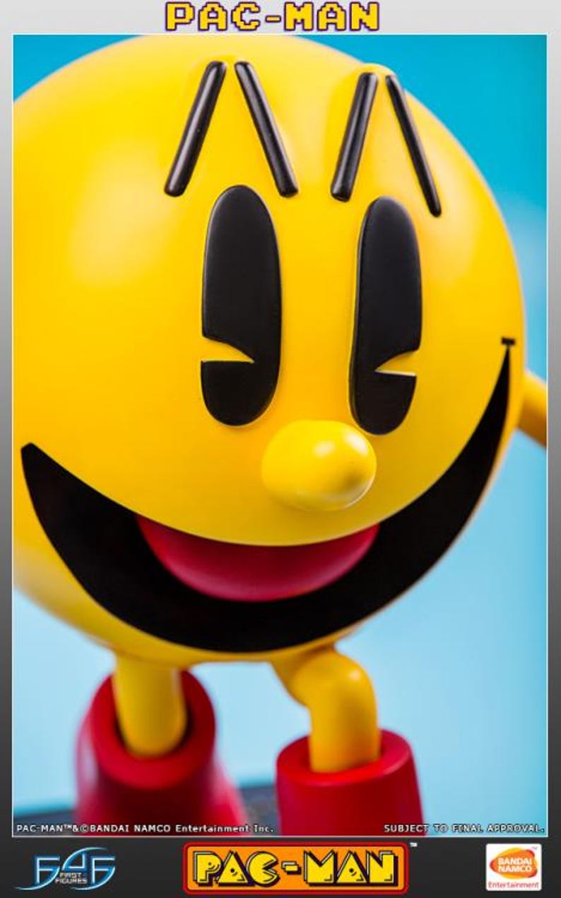 Pac Man Walking Big Figurine Statue - Etsy