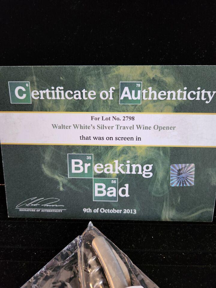 Extremely Rare! Breaking Bad Walter White Original Screen Used Wine ...