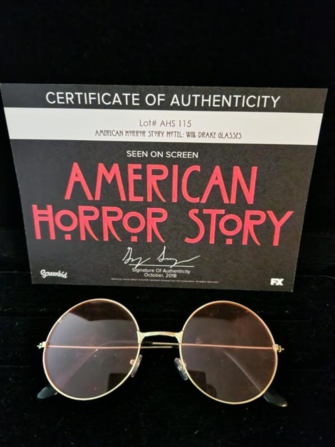 AHS American Horror Story Hotel Original Screen Used Will Drake Glasses ...