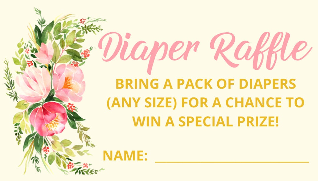 Diaper Raffle Ticket - Etsy