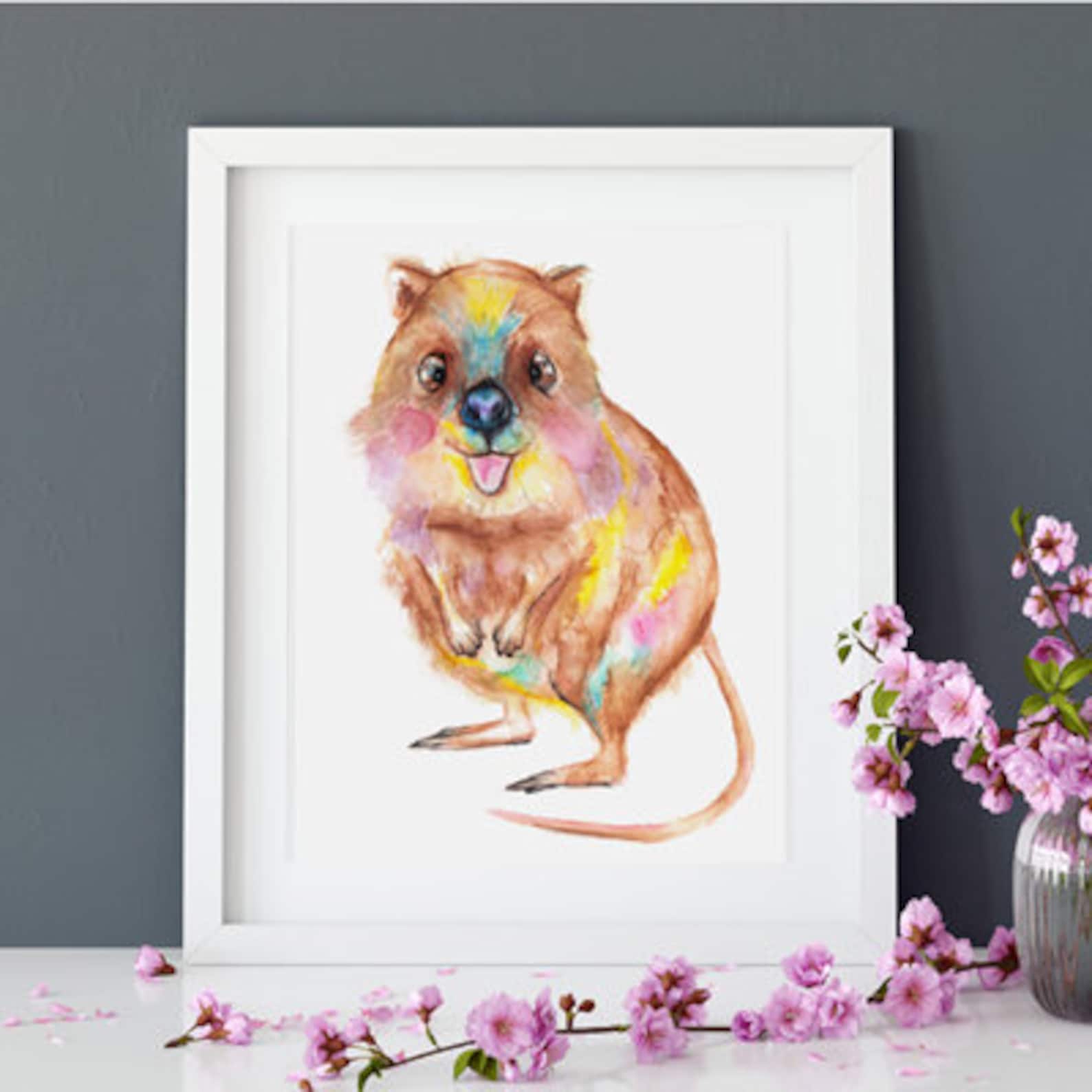Quokka Art Print Standard Postcard | Etsy