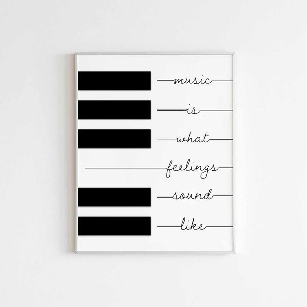 Music Quote Wall Art - Etsy