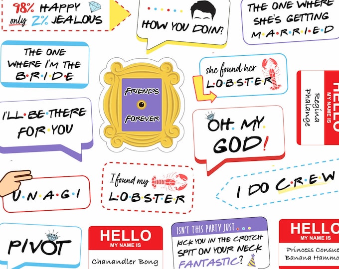 Friends Theme Photo Booth AND Props - Etsy