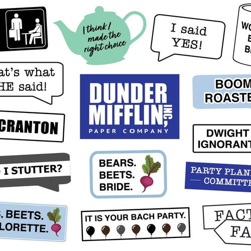 The Office Birthday Party Photo Booth Props Office Party - Etsy