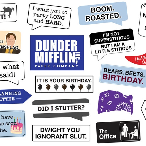 The Office Photo Props Digital Download Photobooth - Etsy