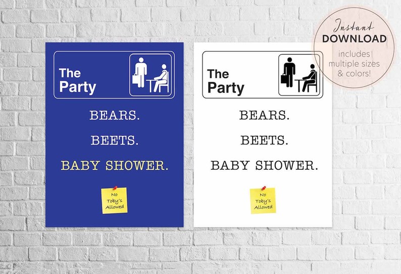 The Office Baby Shower Sign the Office Party Welcome Sign - Etsy