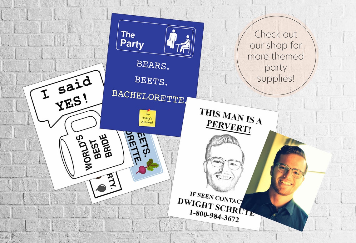 The Office Party Signs Bundle - the Office Birthday Party Decor - the ...