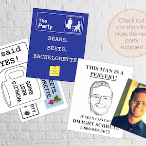The Office Party Signs Bundle - the Office Birthday Party Decor - the ...