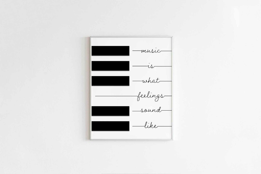 Music is What Feelings Sound Like - Inspirational Wall Art Digital ...