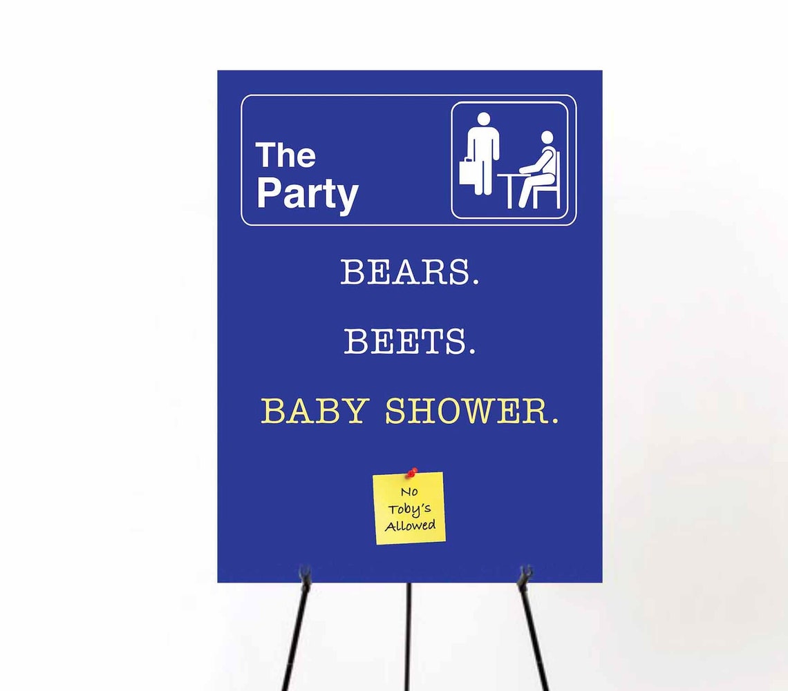 The Office Baby Shower Sign the Office Party Welcome Sign - Etsy