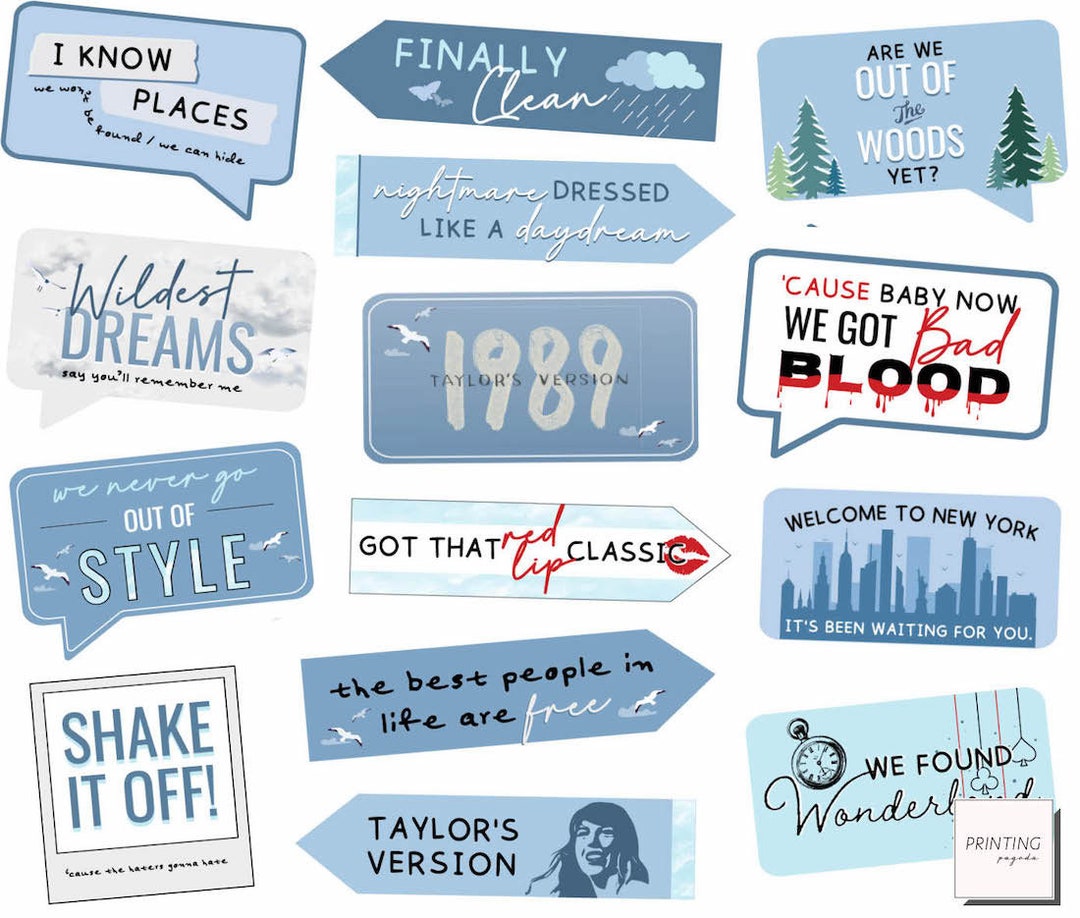 Swift 89 Party Photo Booth Props - 89 TV Release Party Supplies ...