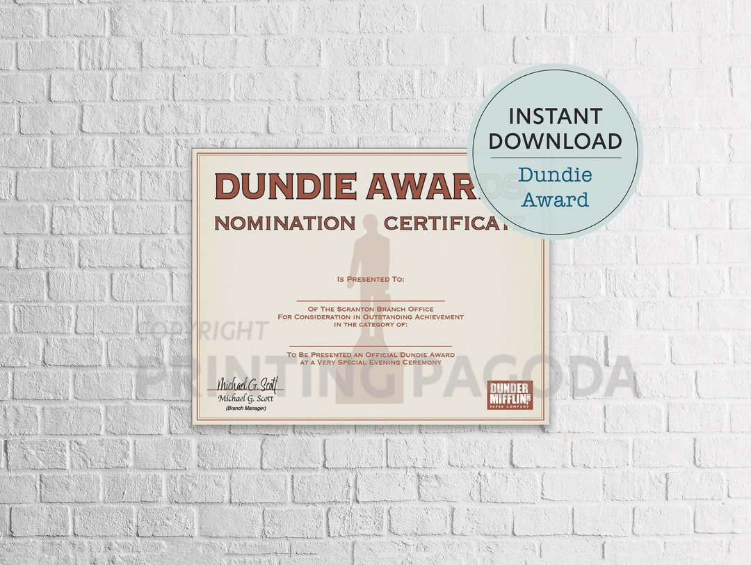 The Office Birthday Party Dundie Award the Office - Etsy