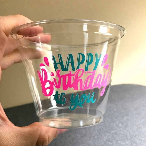 Personalized Plastic Cups - Etsy