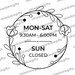 Printable Store Hours Decal | Business Hours Decal | Custom Storefront ...