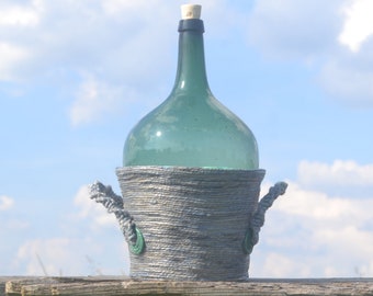 BLUE GREENISH 5l DEMIJOHN, Large Wine Bottle, Blue Demijohn ...