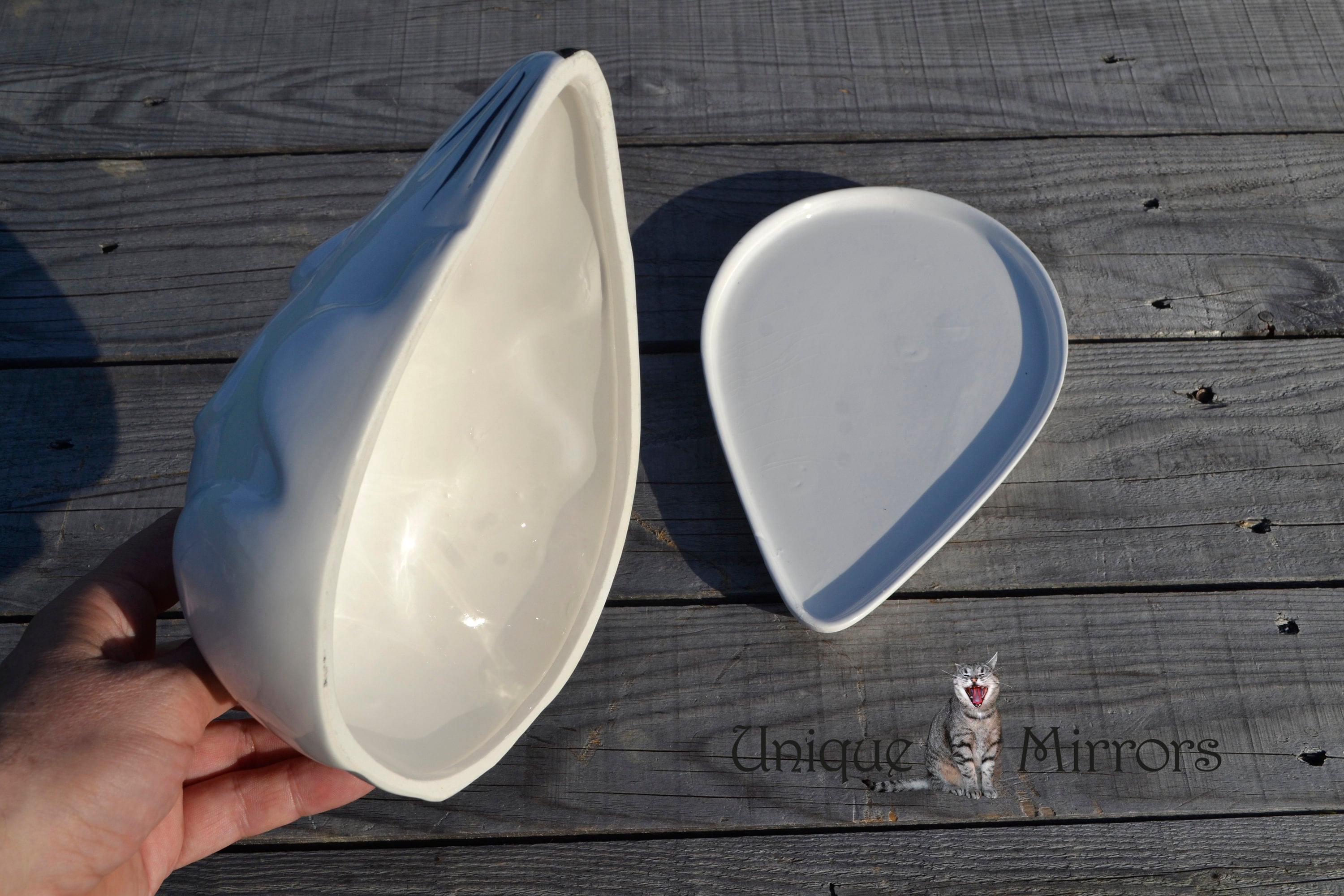 GIANT WHITE MOUSE Antique Mid Century Cheese Bowl, Ceramic Bowl & Plate ...