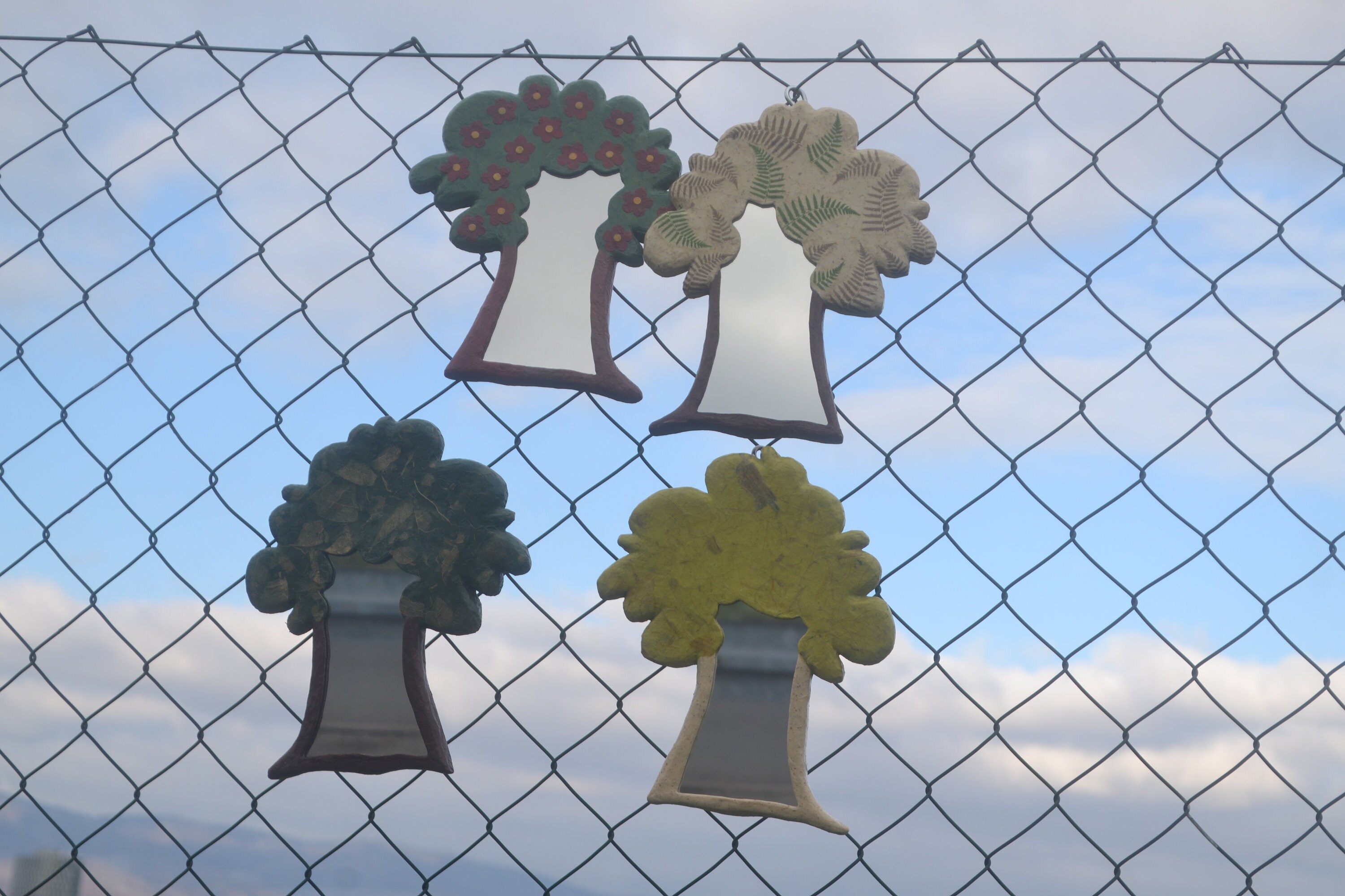 Set of 2 Wall Mirrors TREE SHAPE MIRRORS Hippy Wall Decor - Etsy UK