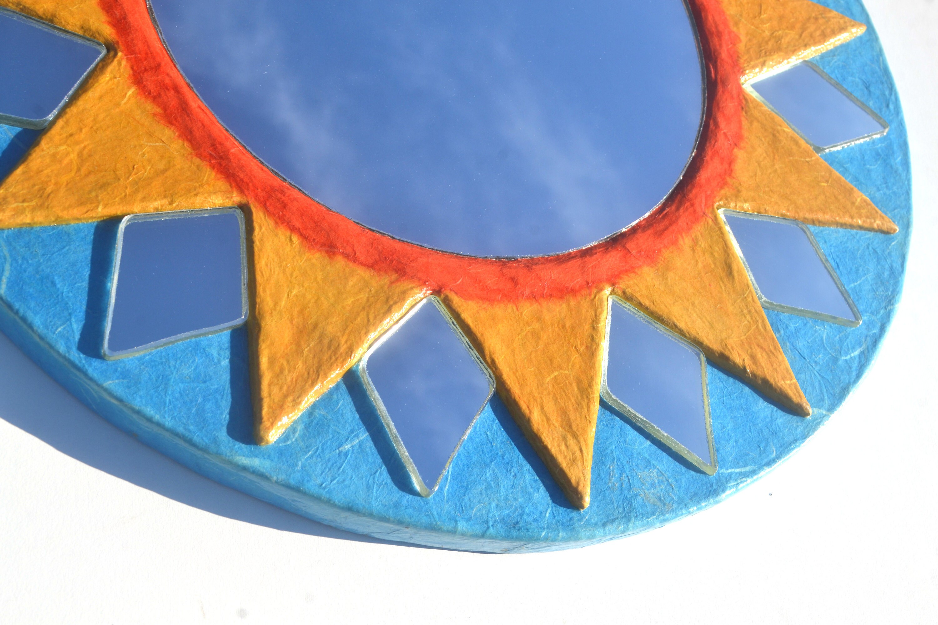 24 SUN RAYS MIRROR, Large Wall Mirror, Sun Mirror, House Warming Gift ...