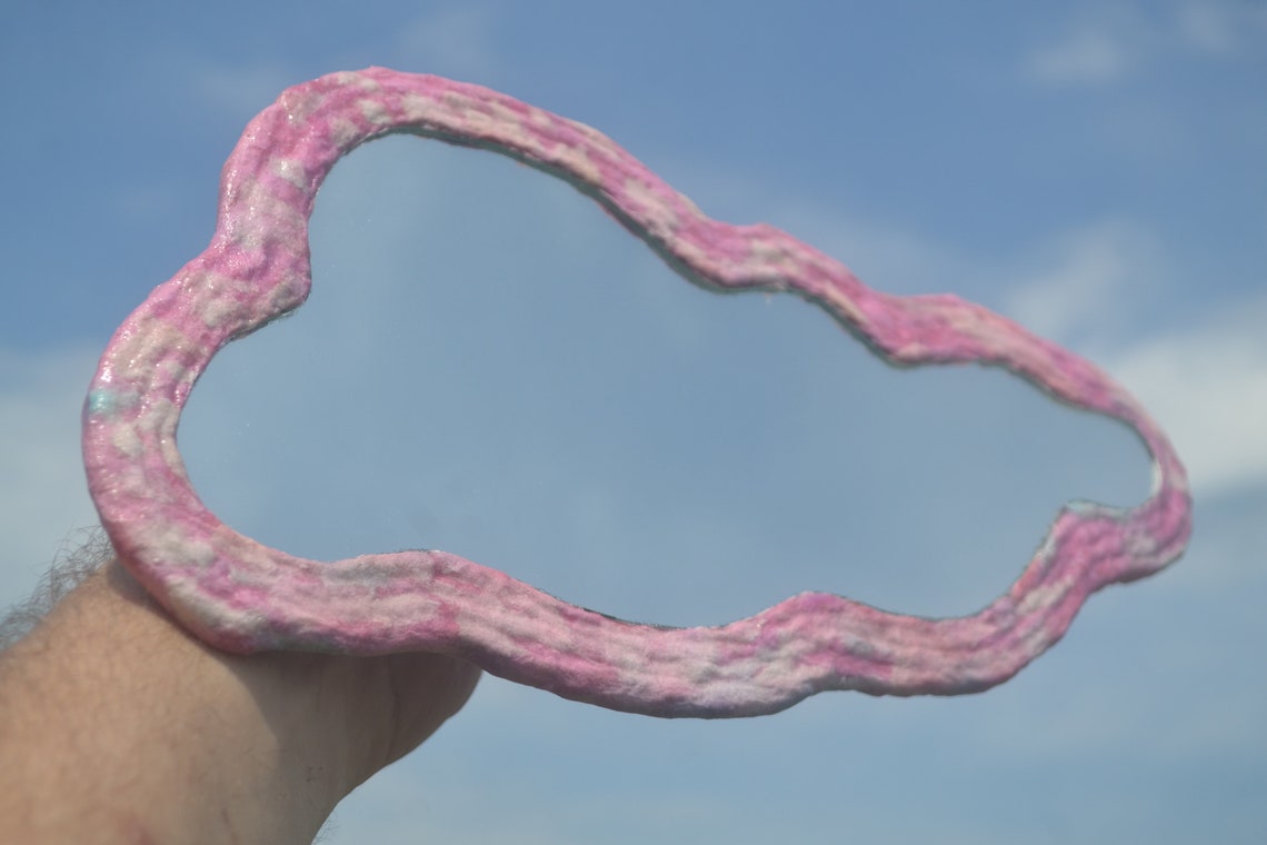 PINK CLOUD MIRROR Wavy Wall Mirrors Baby Room Mirror Cloud | Etsy