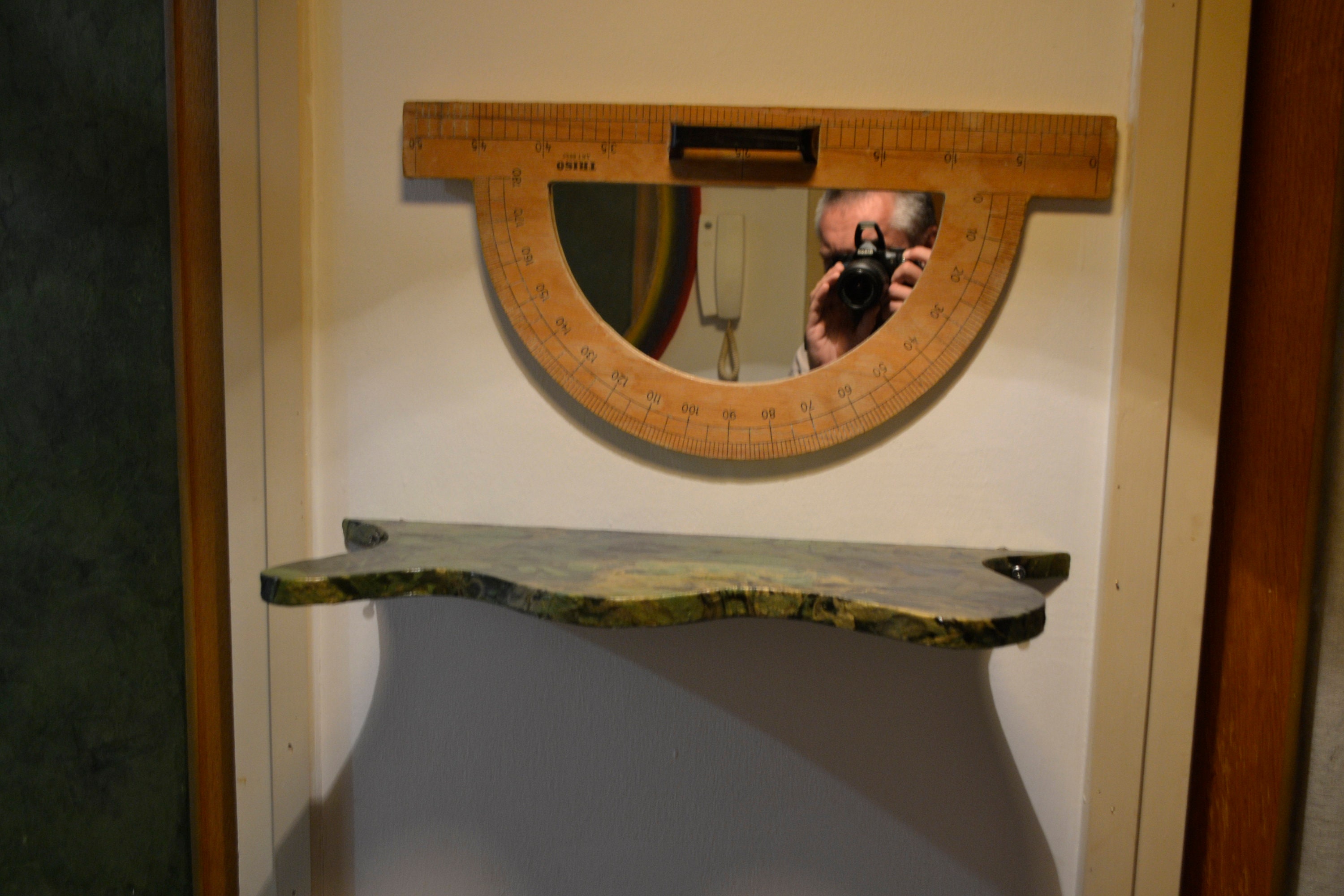 VINTAGE WOODEN PROTRACTOR Wall Mirror Large Wooden - Etsy