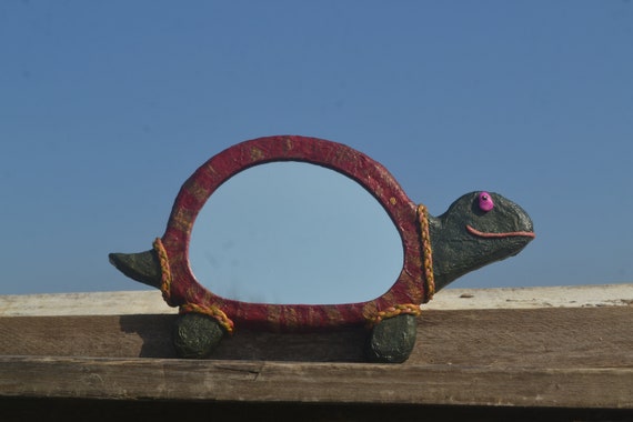 TURTLE SHAPED MIRROR Decorative Wall Mirror Small Hanging | Etsy