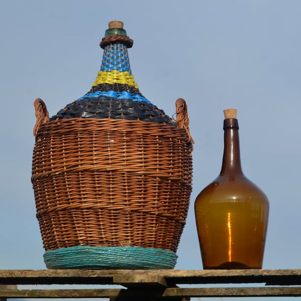 Wicker Demijohn - Etsy
