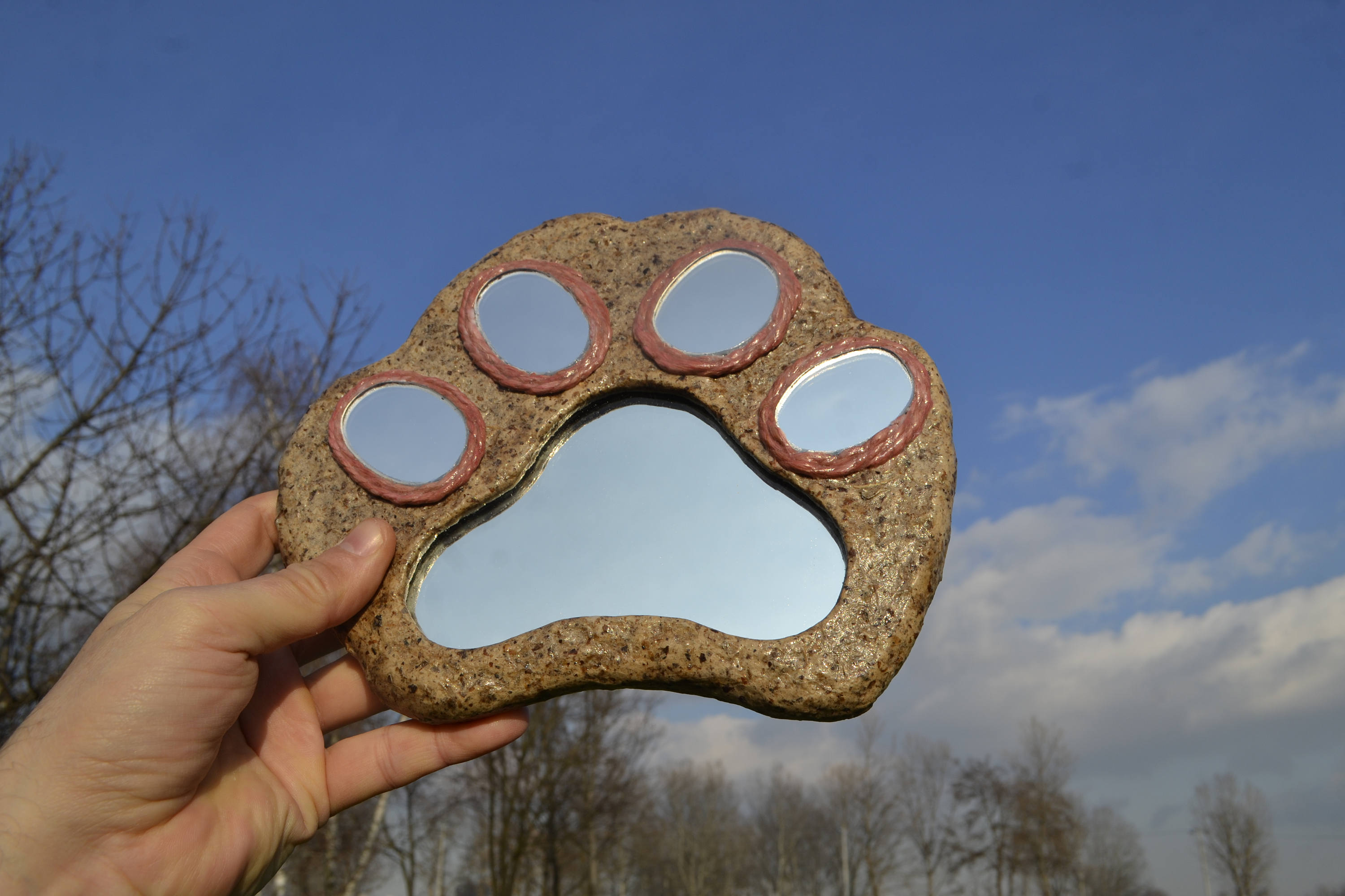 5 MIRRORS CAT PAW Decorative Wall Mirror Cat's Paw - Etsy