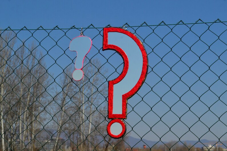 QUESTION Mark & EXCLAMATION POINT Wall Mirror Miniature | Etsy