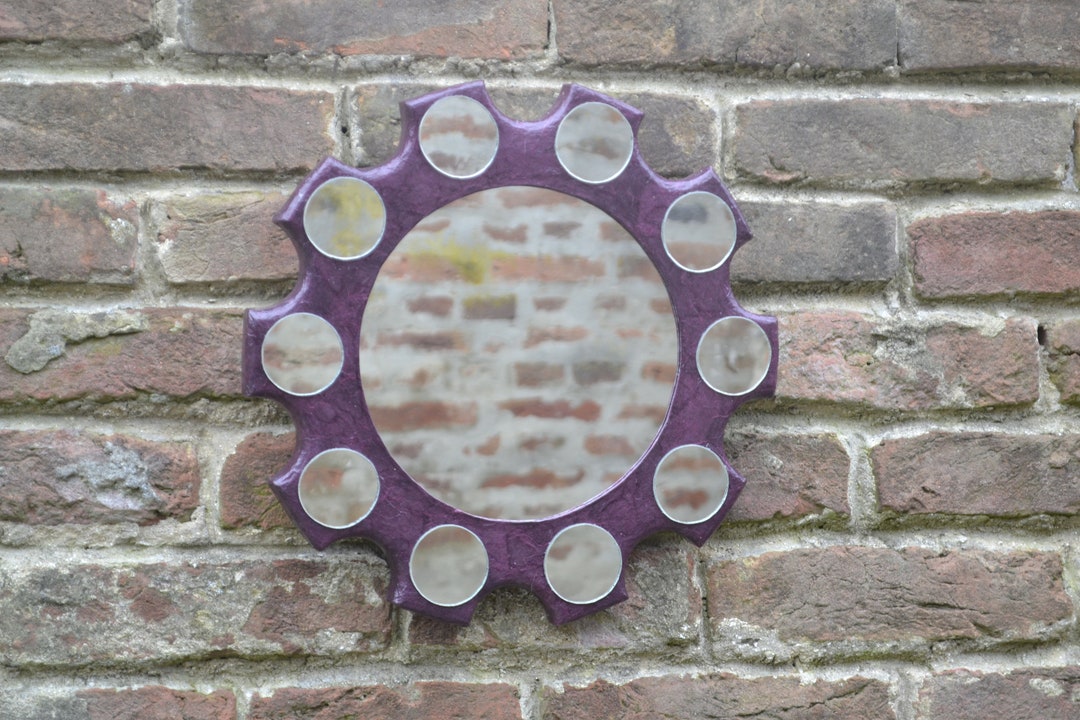 STEAMPUNK GEAR MIRROR, Wheel Mirror, Decorative Wall Mirror, Paper ...