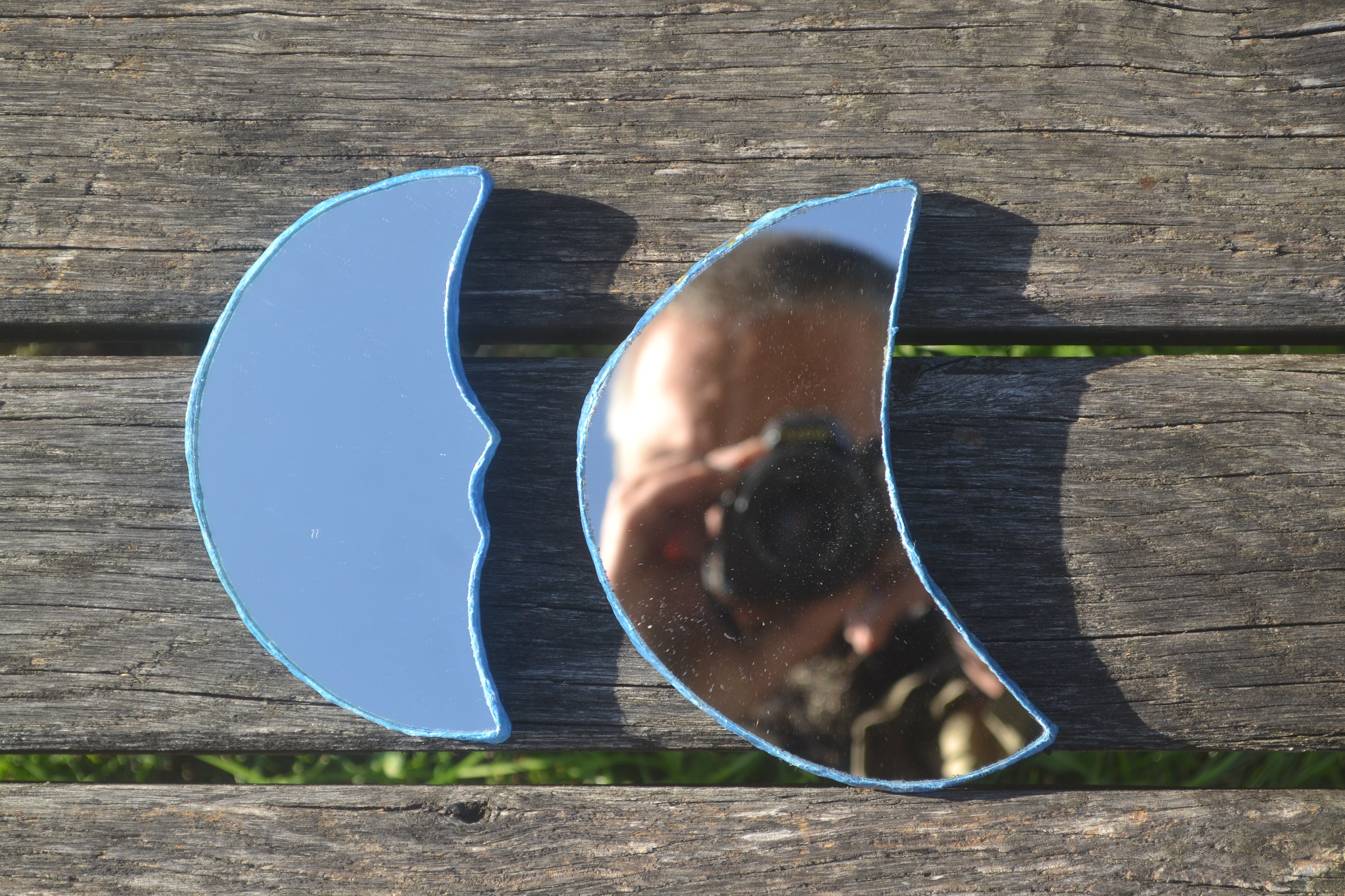 FRAMELESS MOON MIRROR Small Wall Mirror Paper Mache Mirror - Etsy